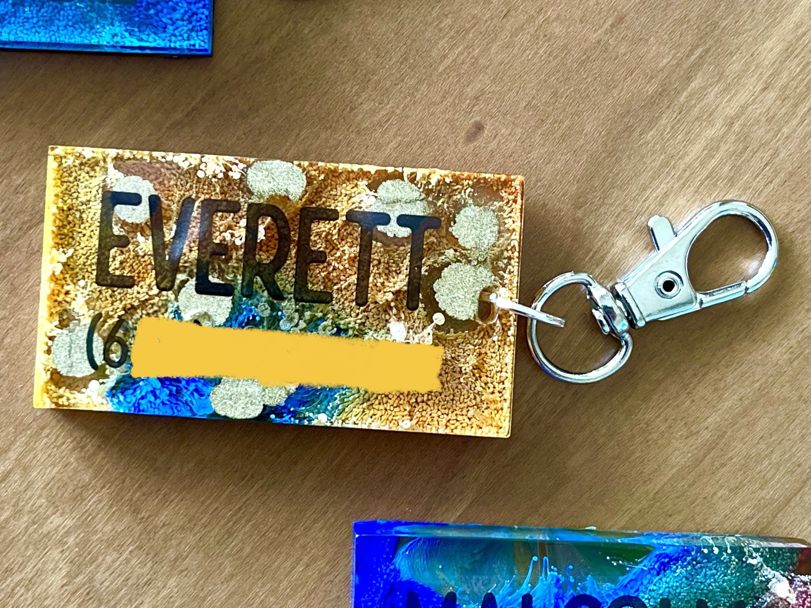 DIY Epoxy Resin Keychain/Bag Tag - Katieish