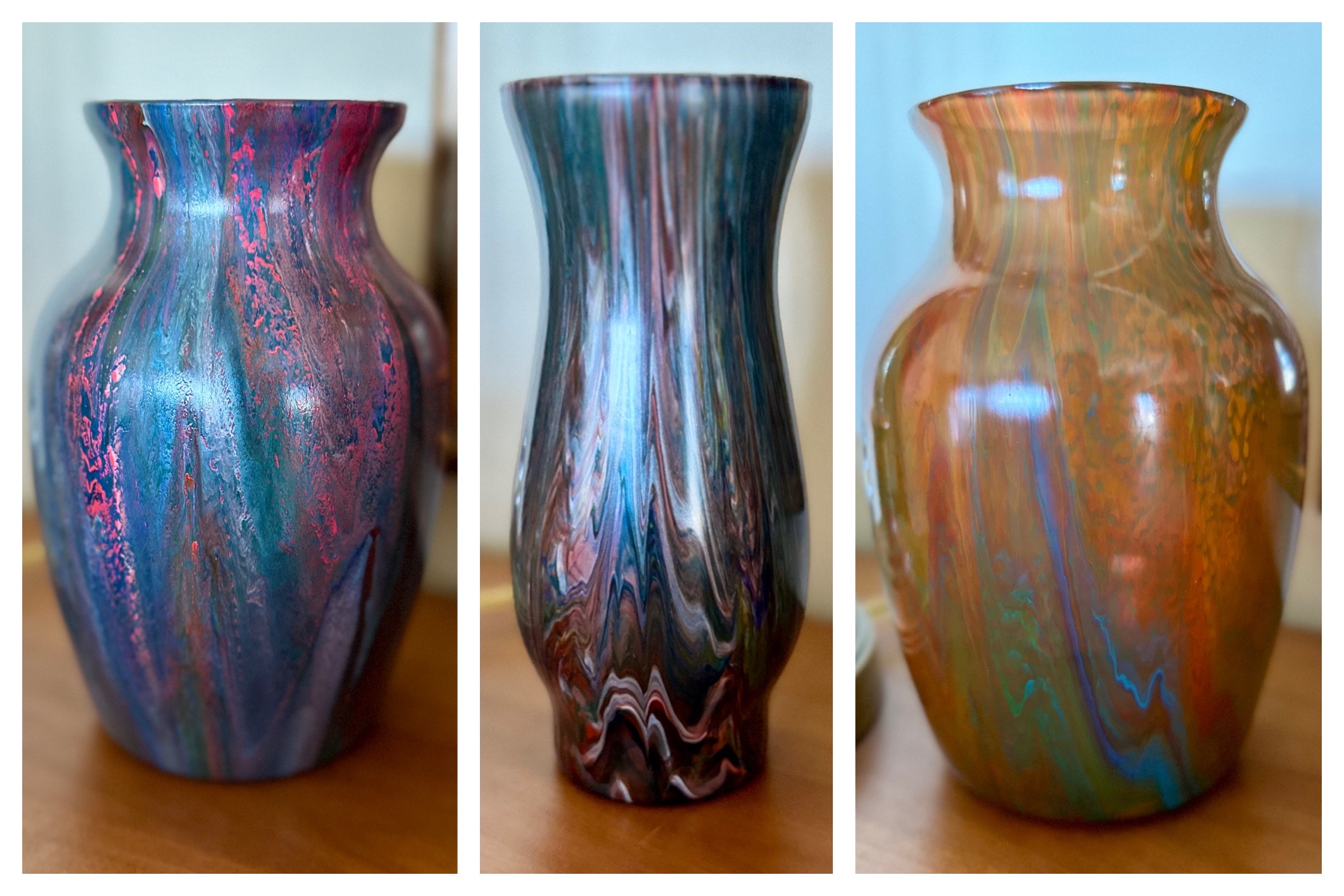 Acrylic Paint Pour Vases - Katieish