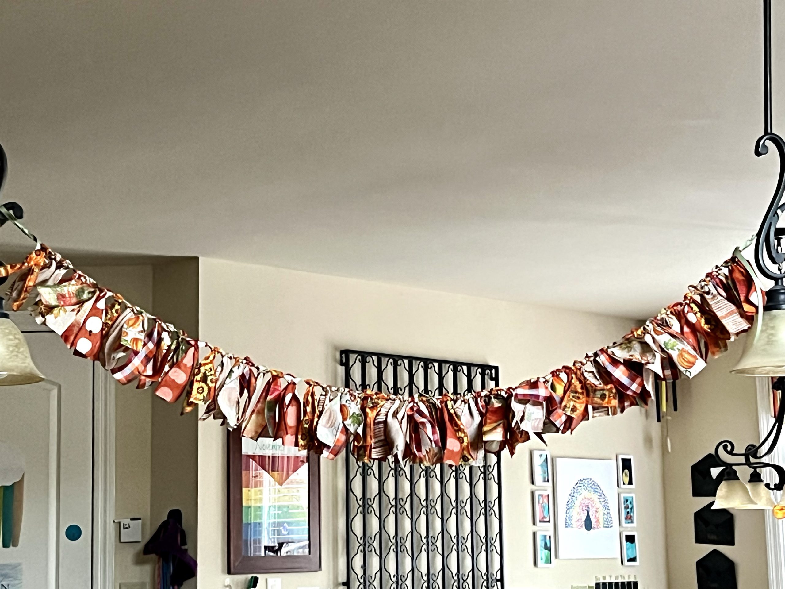 DIY Fall Ribbon Garland - Katieish